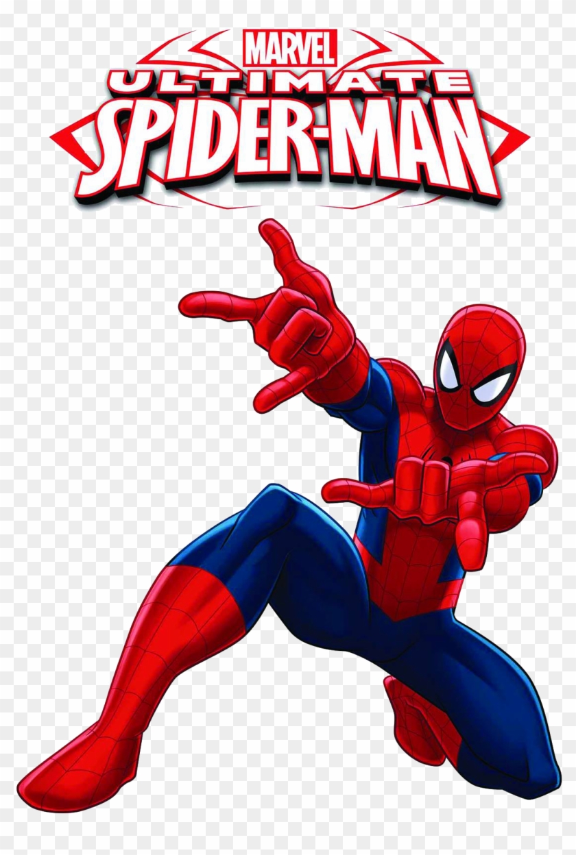 Ultimate Spiderman With Logo Clipart - Marvel Ultimate Spider-man [book ...